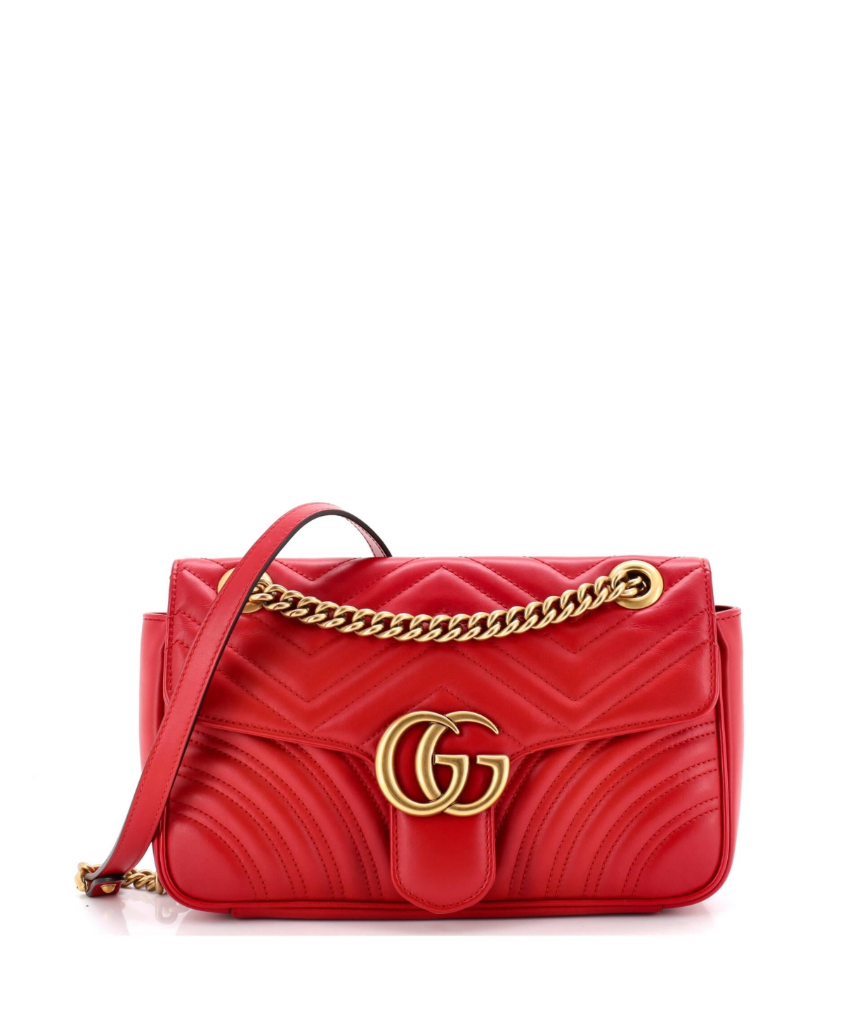 Click here for Pre-Owned Gucci Small Gg Marmont Flap Bag Matelass... prices