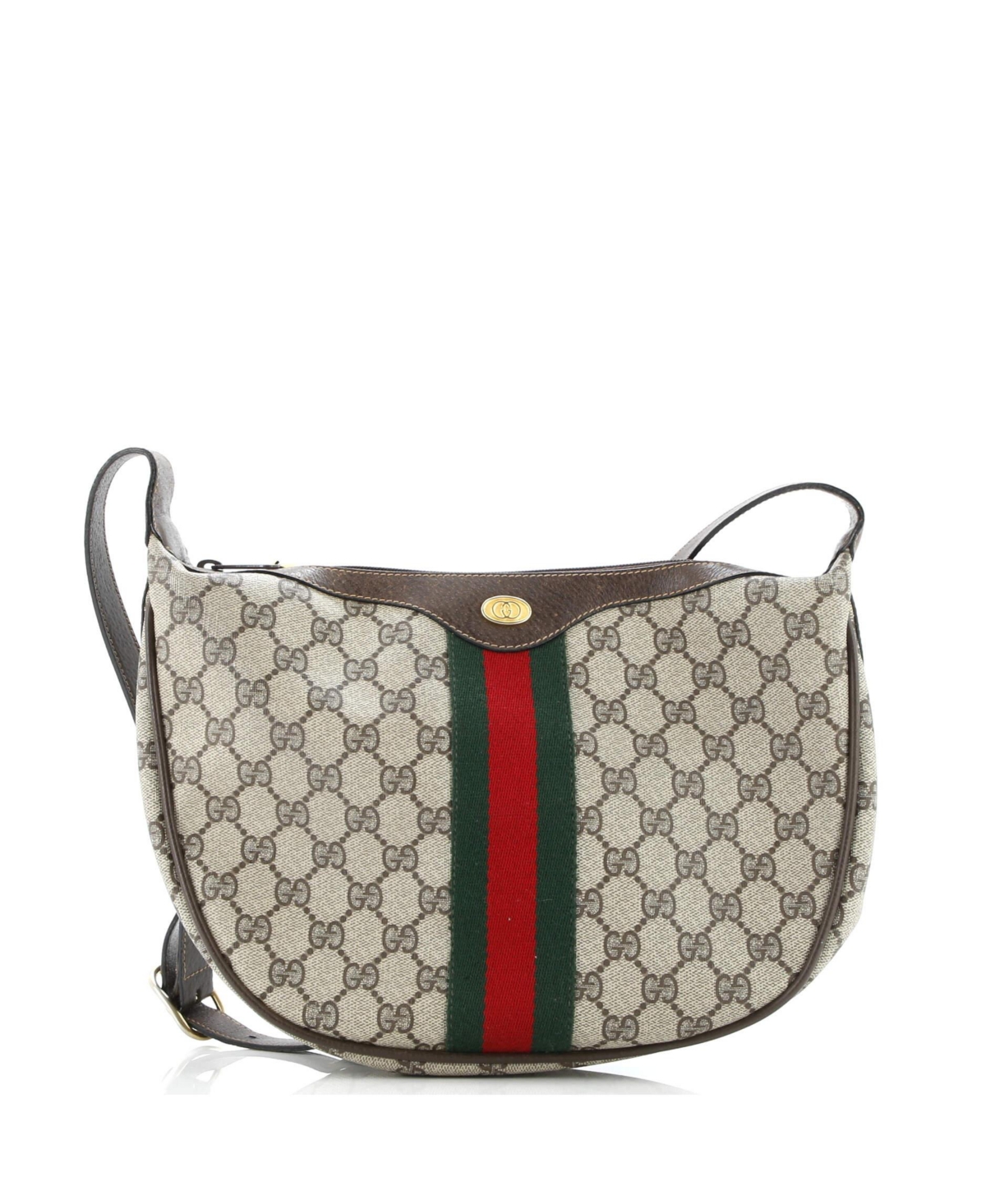 Click here for Pre-Owned Gucci Small Ophidia Half Moon Hobo Gg Co... prices