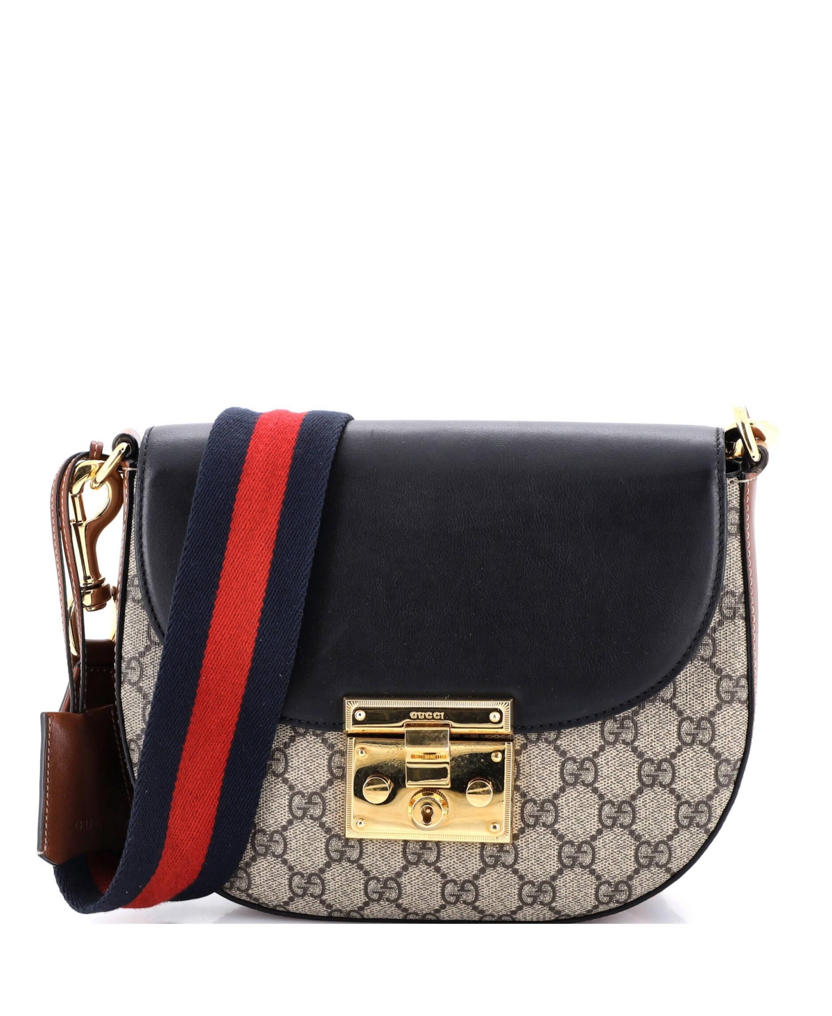 Click here for Pre-Owned Gucci Medium Padlock Saddle Shoulder Bag... prices