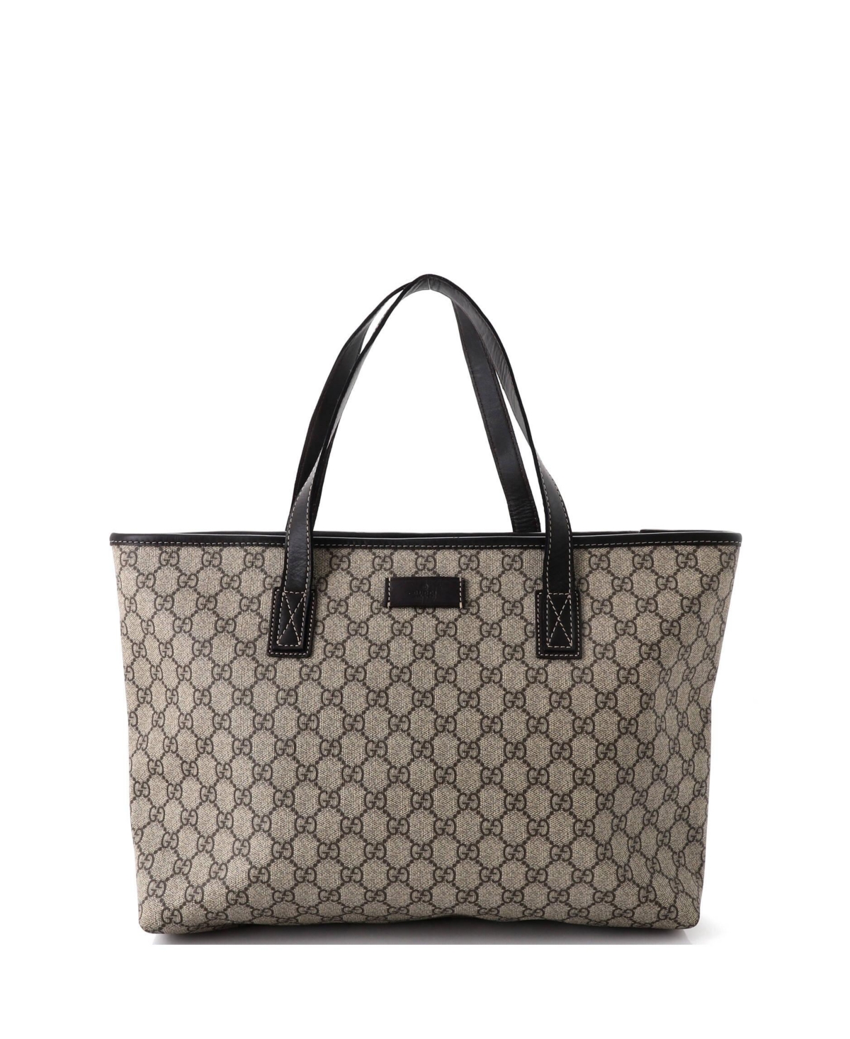 Click here for Pre-Owned Gucci Medium Plus Tote Gg Coated Canvas... prices