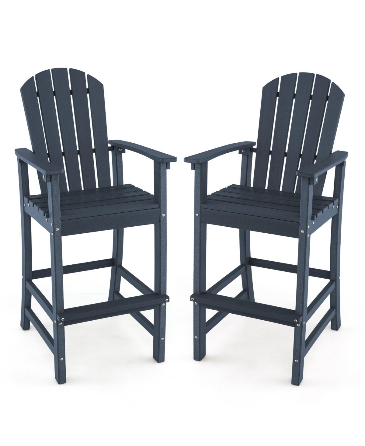 Click here for Gymax Set Of 2 Outdoor Hdpe Bar Height Stool Patio... prices