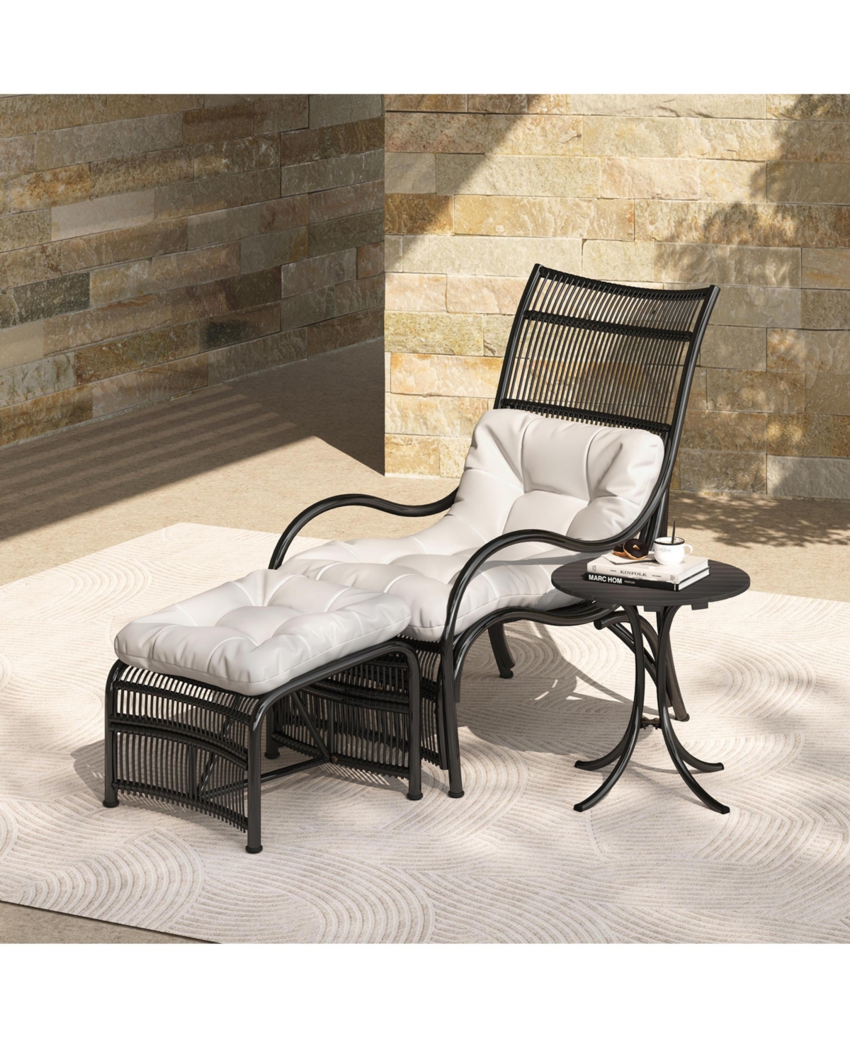 Click here for Flynama 3 Piece Wicker Outdoor Patio Furniture Set... prices
