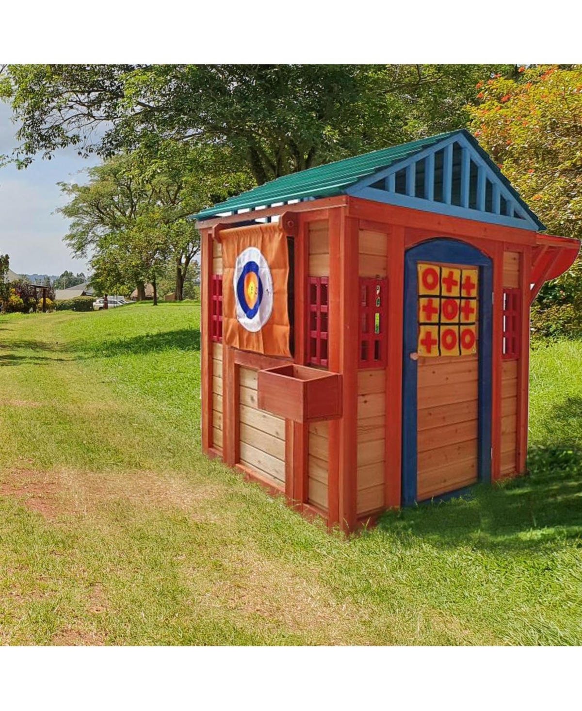 Click here for Flynama Wooden Outdoor 4-in-1 Kids Playhouse with... prices