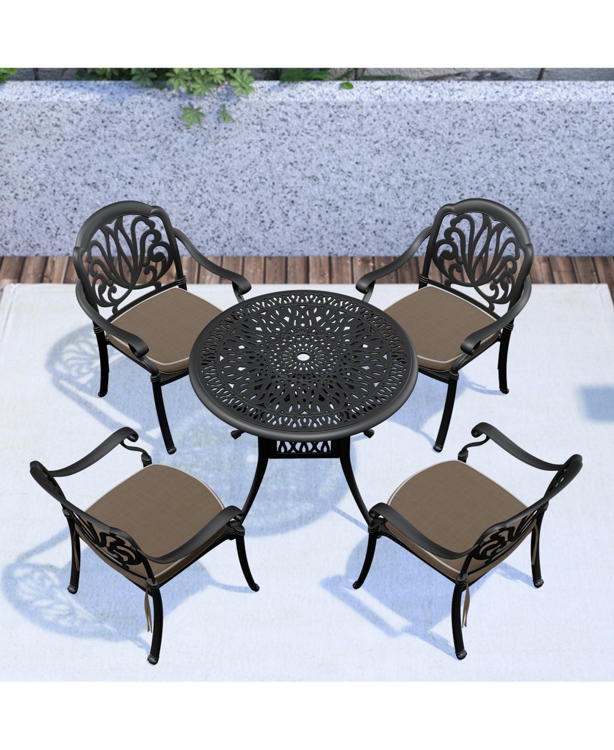 Click here for Clihome 5-Piece Cast Aluminum Patio Furniture Set... prices