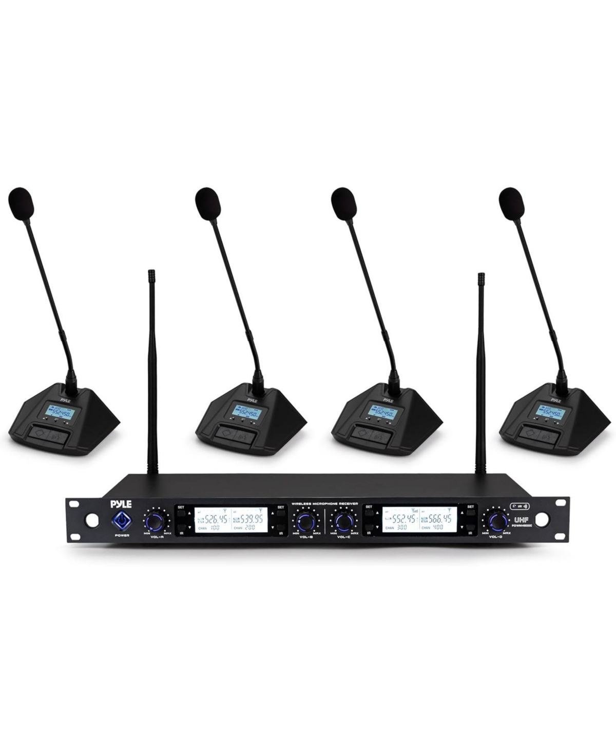 Click here for Pyle 4-Channel Wireless Microphone System with Pro... prices