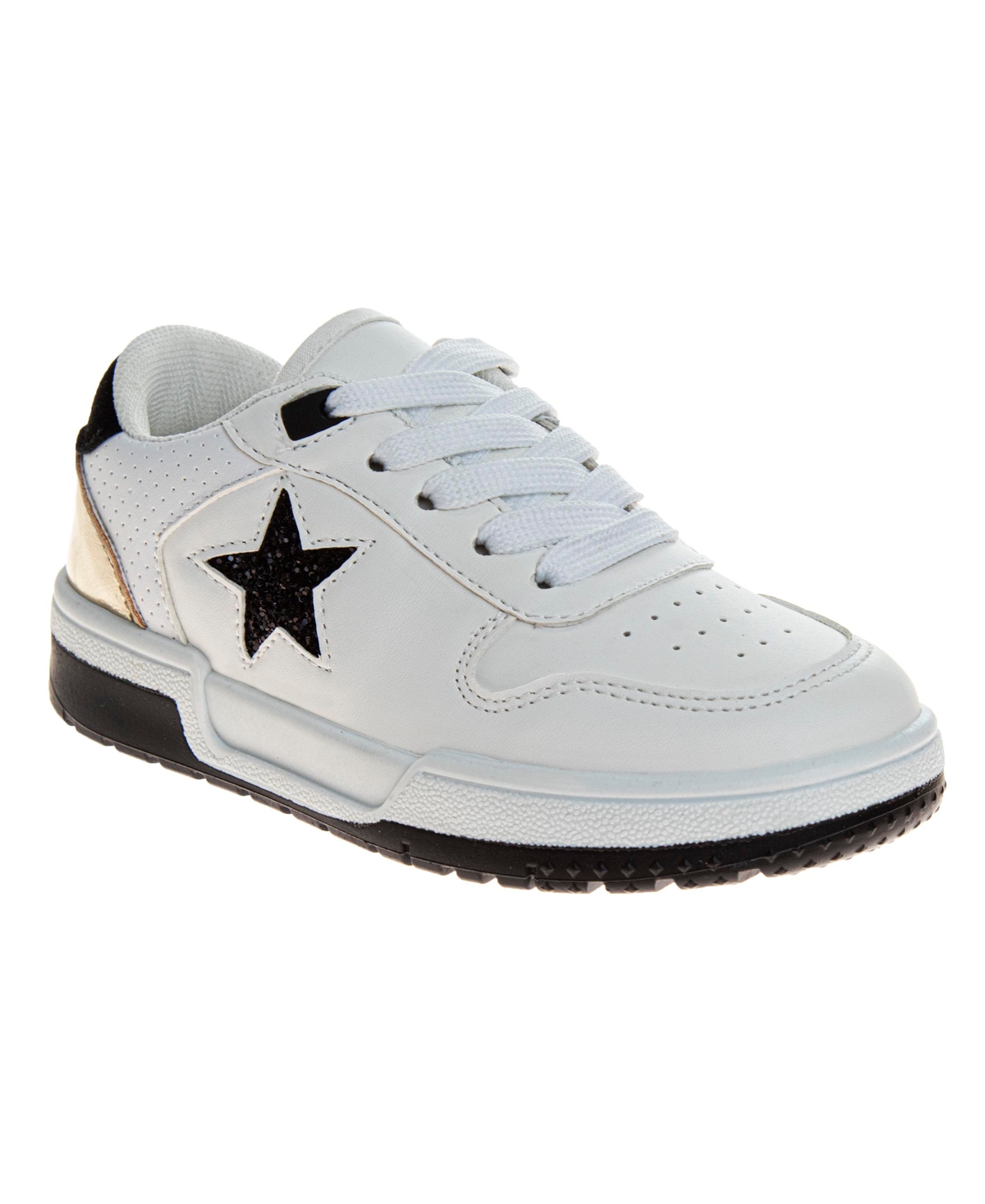 Click here for Badgley Mischka Girls Glittzy Star Lace-Up Sneaker... prices