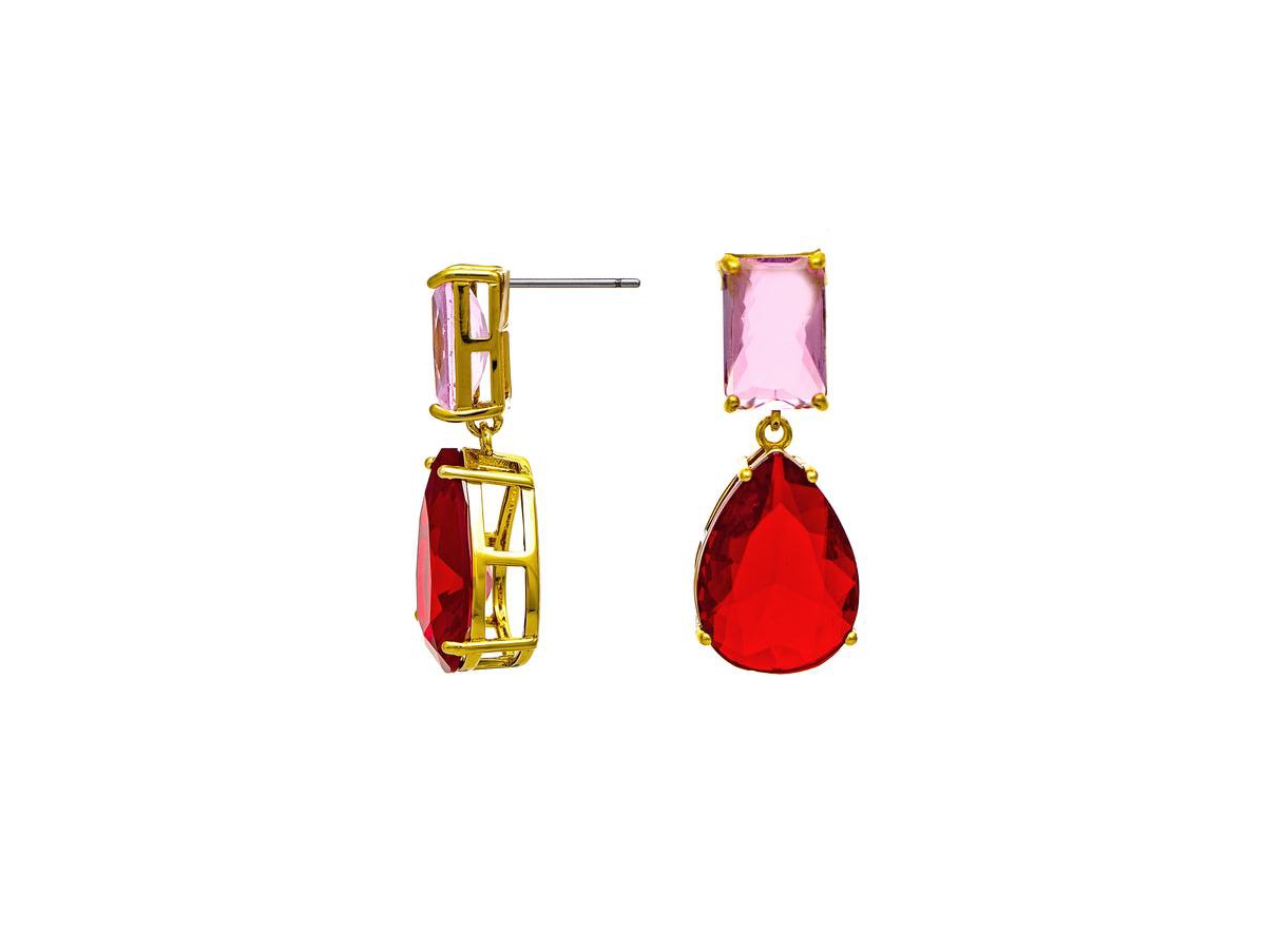 Click here for Rivka Friedman 18K Gold Plated Pink and Red Cubic... prices