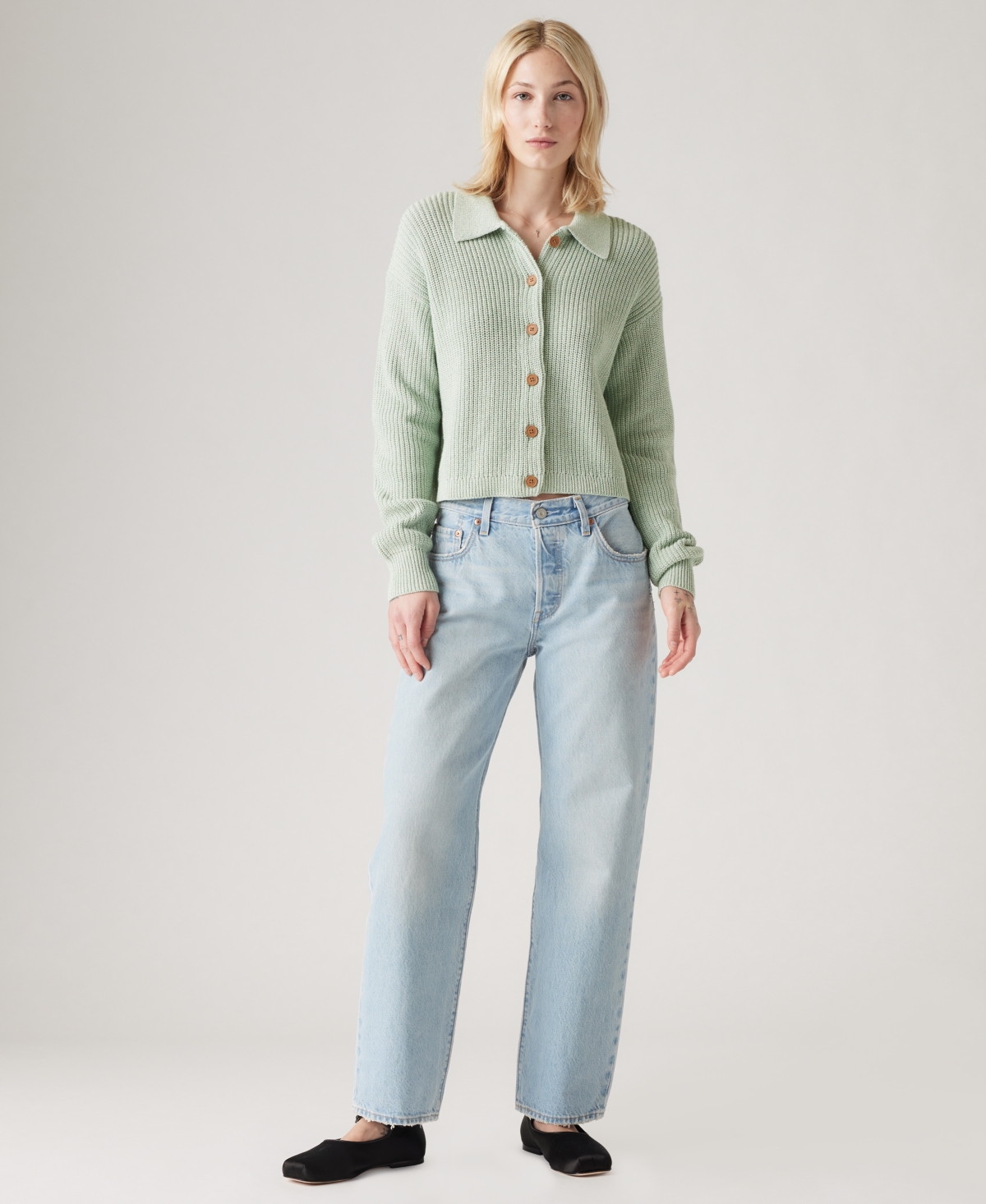 Click here for Levis Womens Mid-Rise Straight-Fit Jeans - By Your... prices