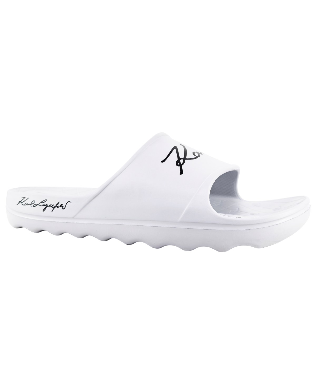Click here for Karl Lagerfeld Mens Slip-On Slides - Light Gray prices