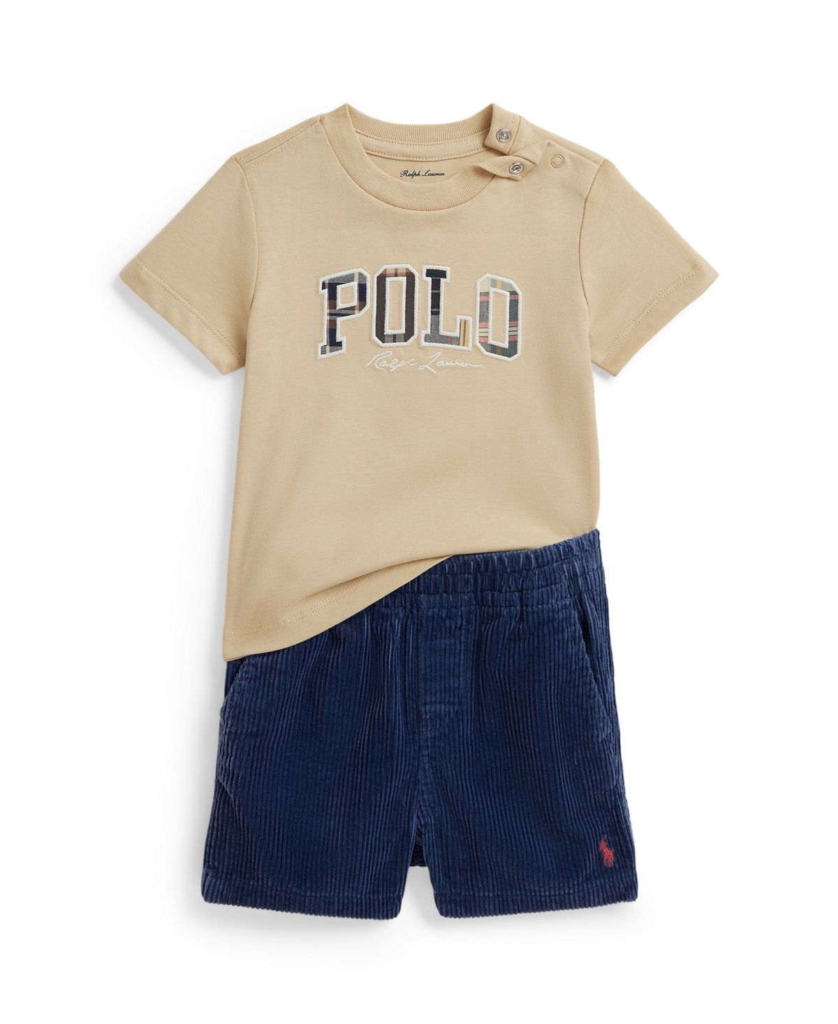 Click here for Polo Ralph Lauren Baby Boys Madras-Logo T-Shirt an... prices