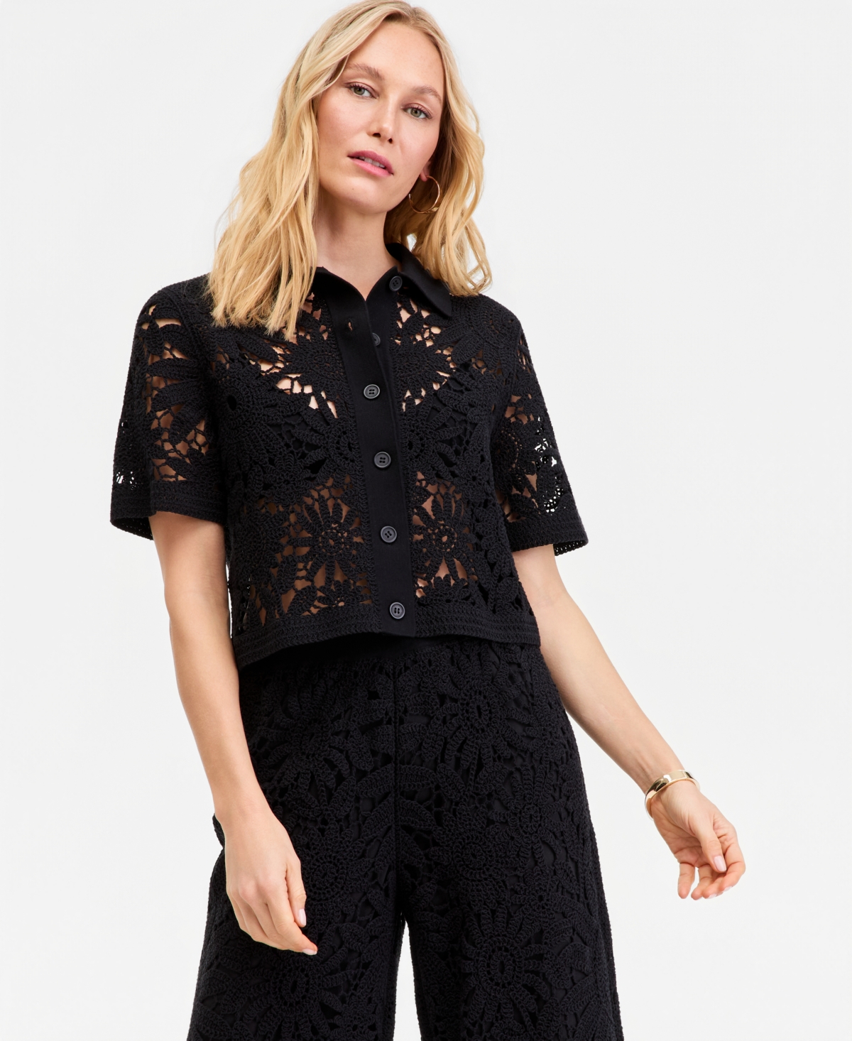 Click here for I.n.c. International Concepts Womens Cotton Croche... prices