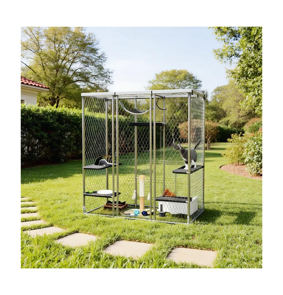 Click here for Zeus and Ruta Outdoor Walk In Cat Cage for Patio L... prices