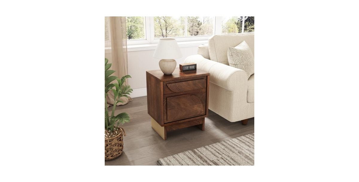 Click here for Flynama Elegant Modern Wooden Nightstand with 1 Dr... prices