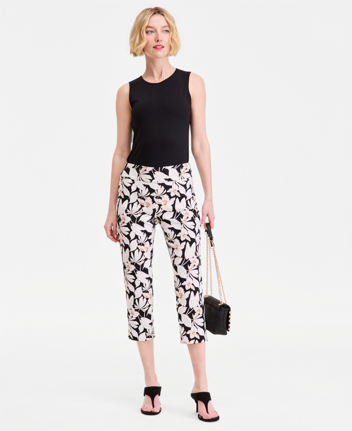 Click here for I.n.c. International Concepts Womens Printed Capri... prices