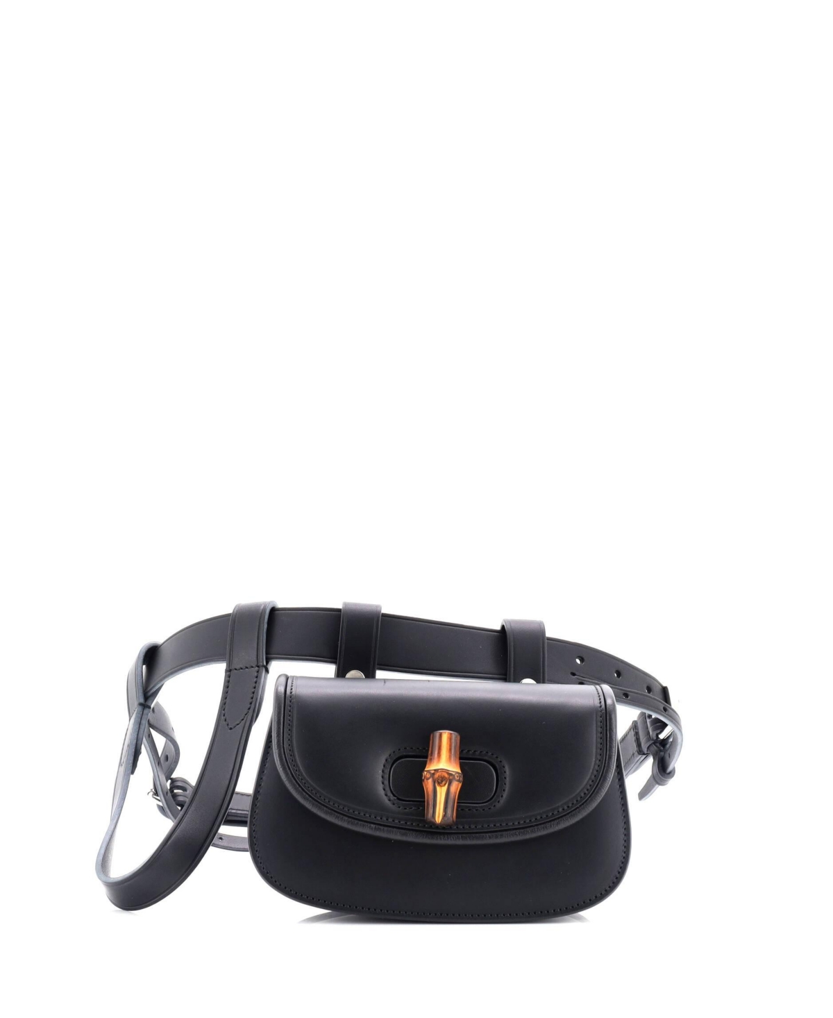 Click here for Pre-Owned Gucci Mini Bamboo 1947 Belt Bag Leather... prices