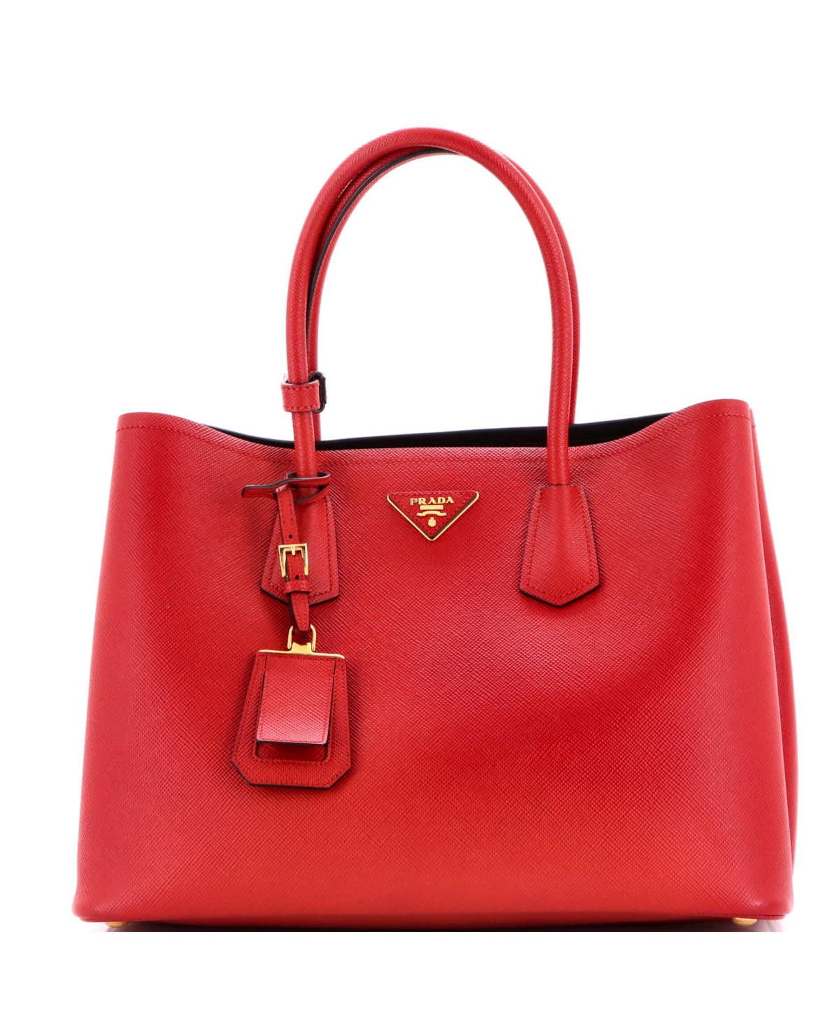 Click here for Pre-Owned Prada Medium Cuir Double Tote Saffiano L... prices