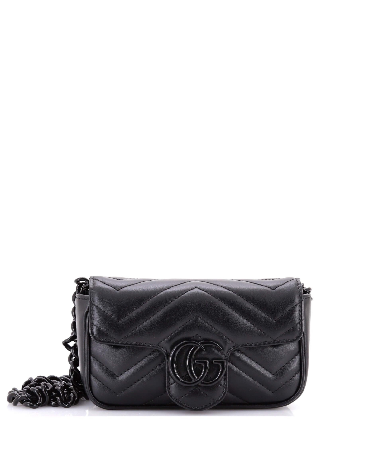 Click here for Pre-Owned Gucci Gg Marmont Flap Belt Bag Matelasse... prices
