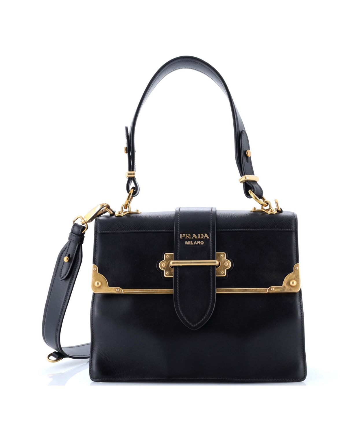 Click here for Pre-Owned Prada Medium Cahier Convertible Shoulder... prices