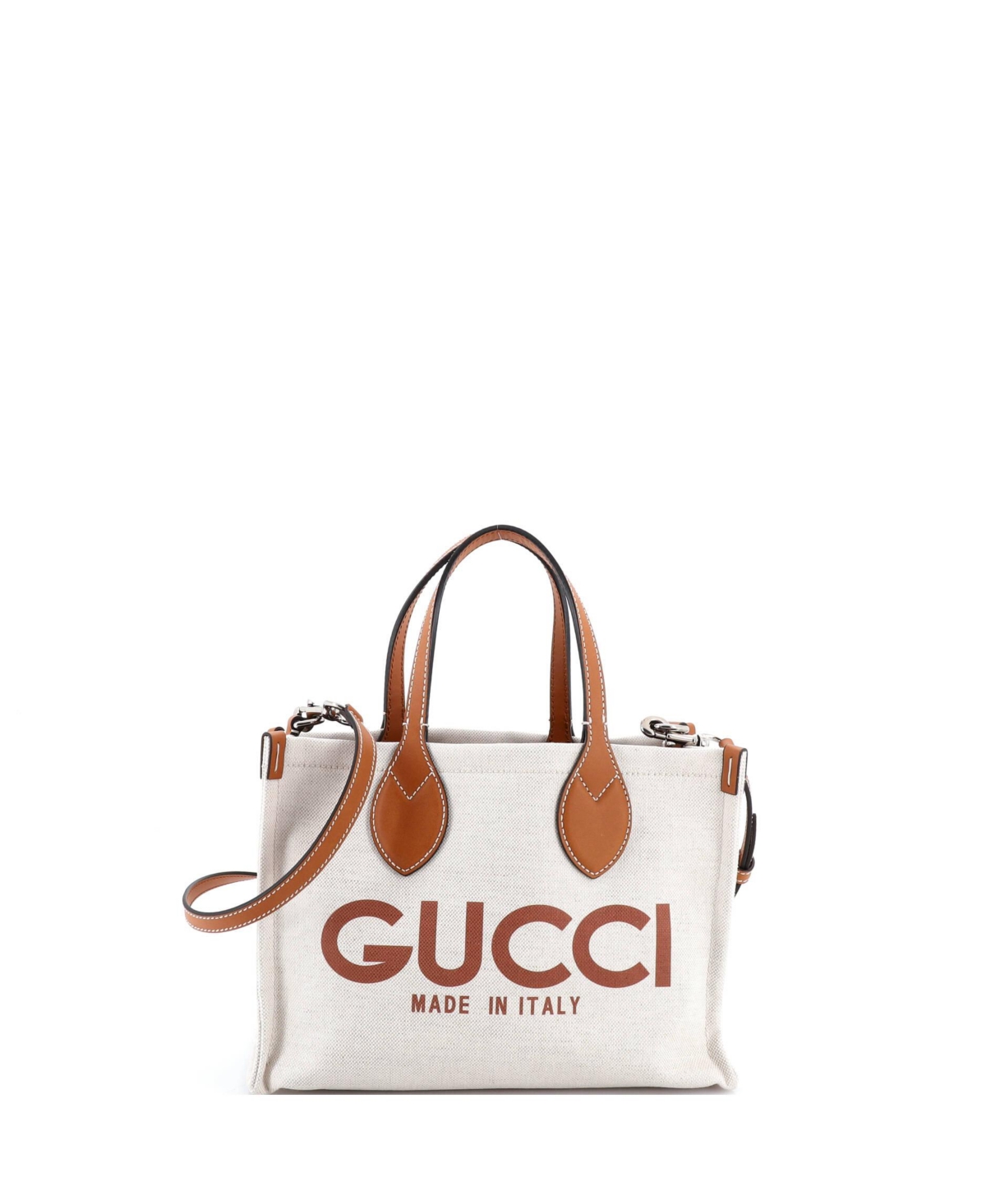 Click here for Pre-Owned Gucci Small Logo Shopper Tote Printed Ca... prices
