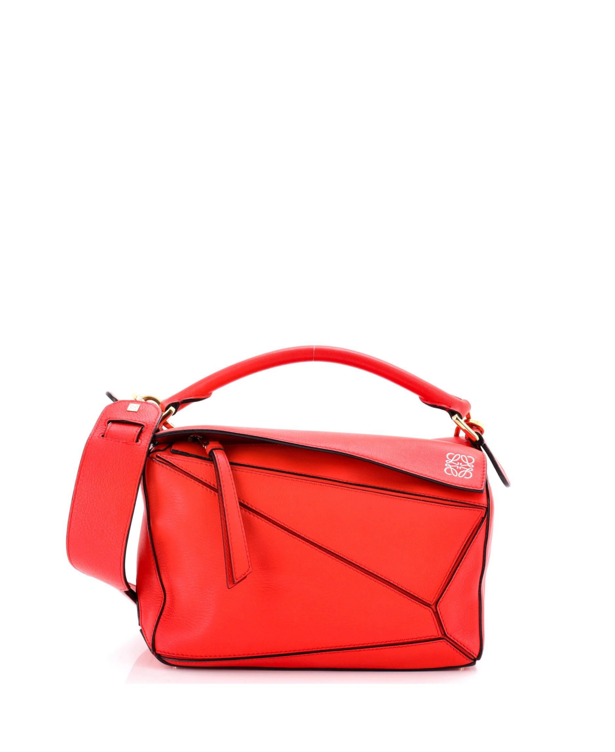 Click here for Pre-Owned Loewe Small Puzzle Bag Leather - Red prices