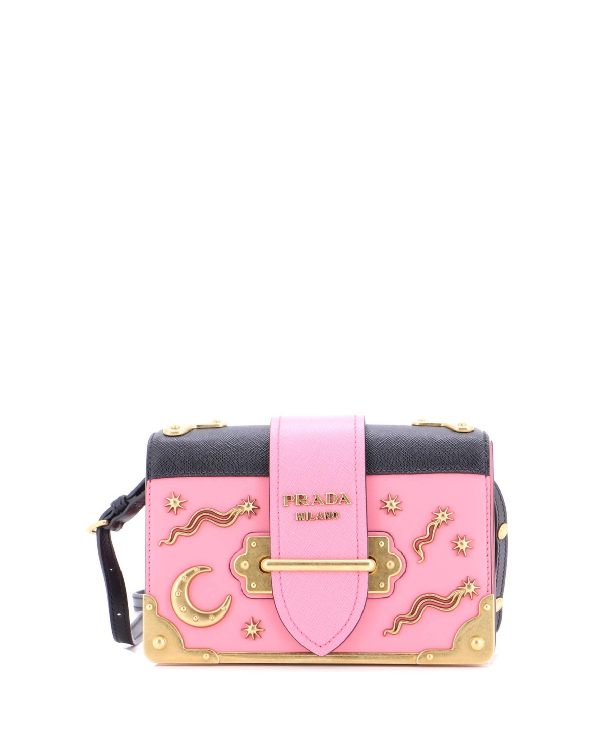 Click here for Pre-Owned Prada Small Cahier Crossbody Bag Embelli... prices