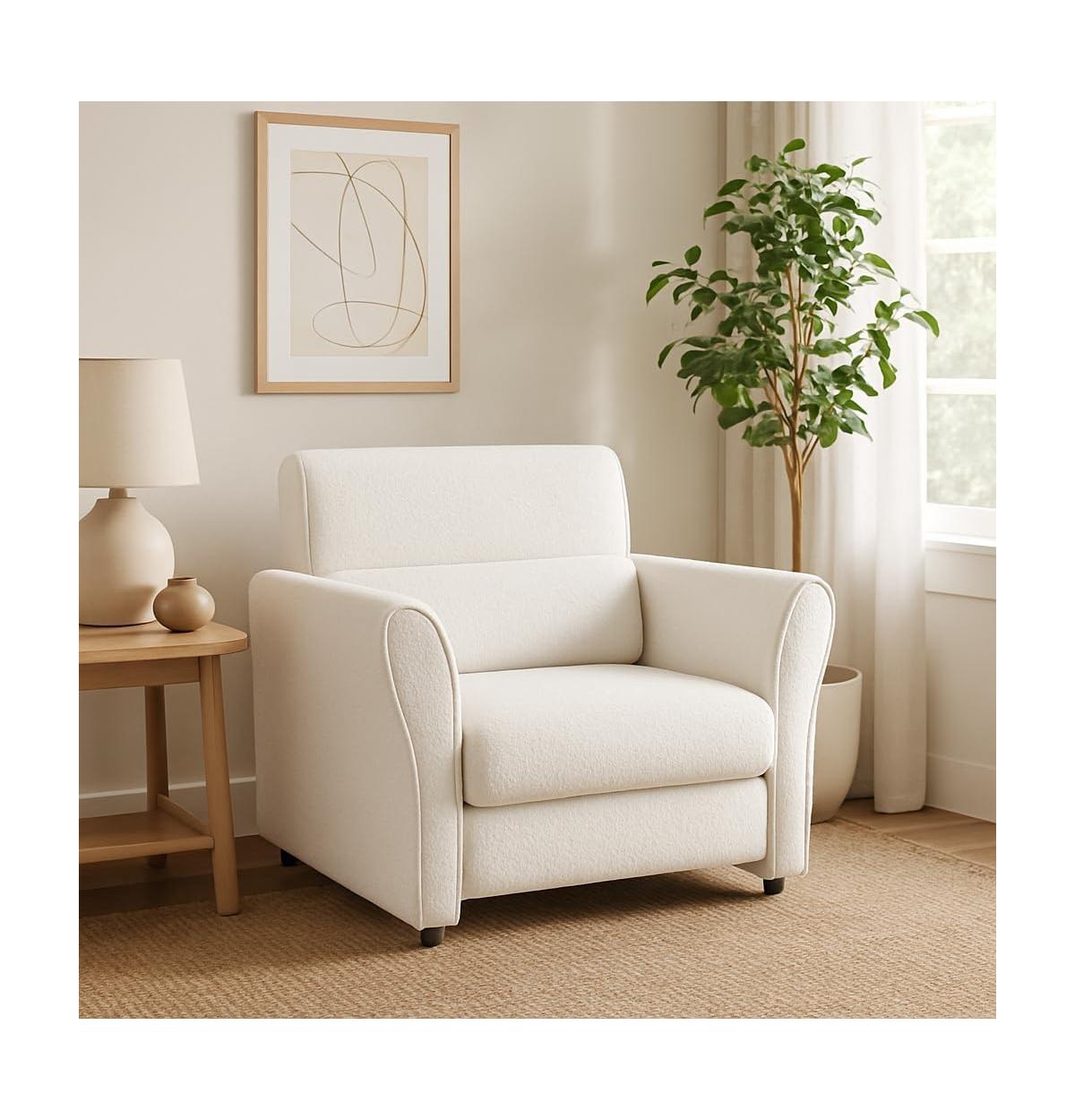 Click here for gaomon Modern Accent Chair  Upholstered Furry Sher... prices