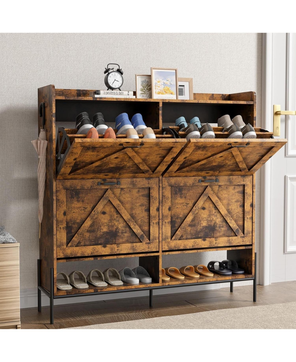 Click here for gaomon Large Shoe Cabinet with 4 Flip Drawers  Nar... prices