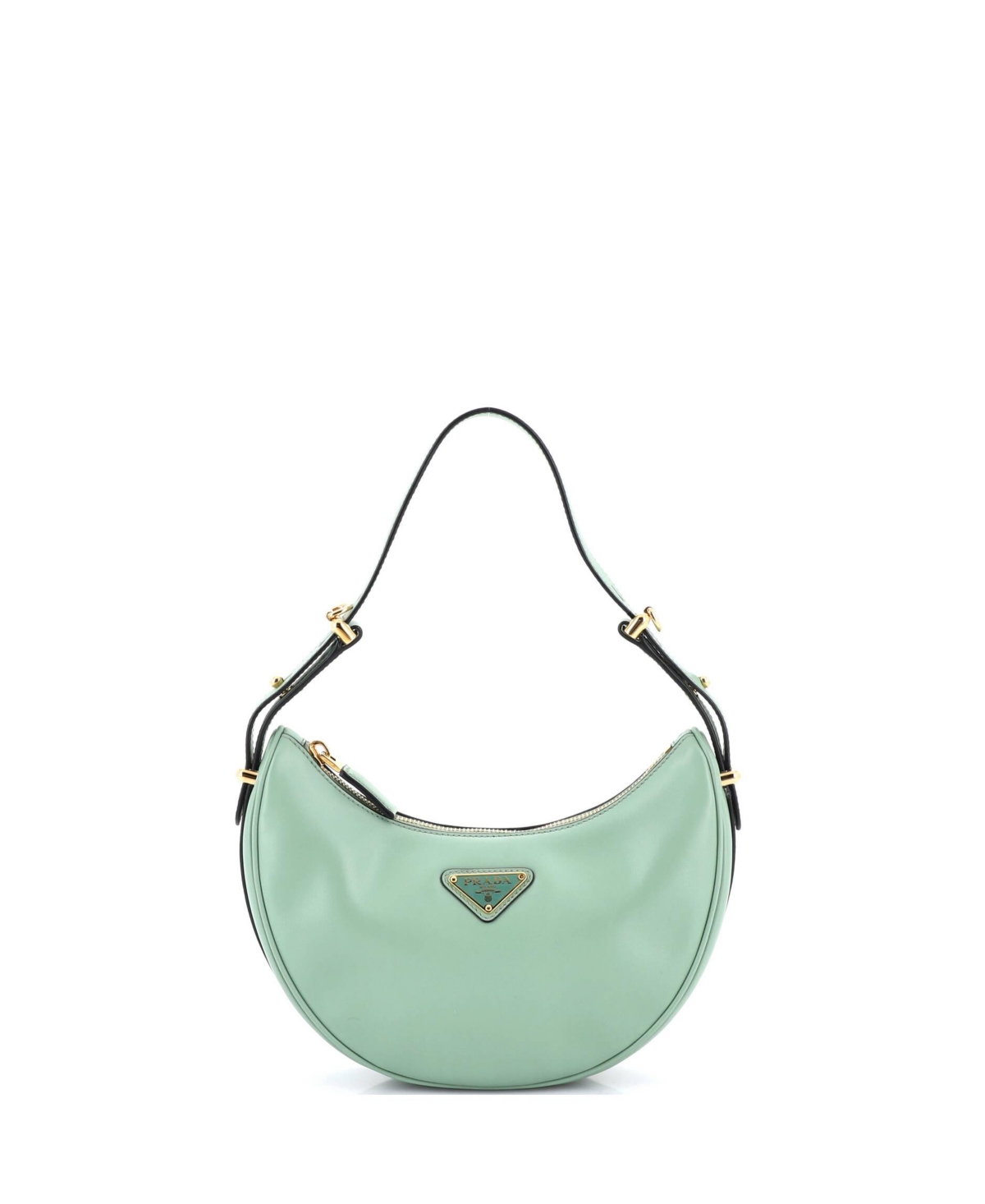 Click here for Pre-Owned Prada Small Arque Half Moon Hobo Leather... prices