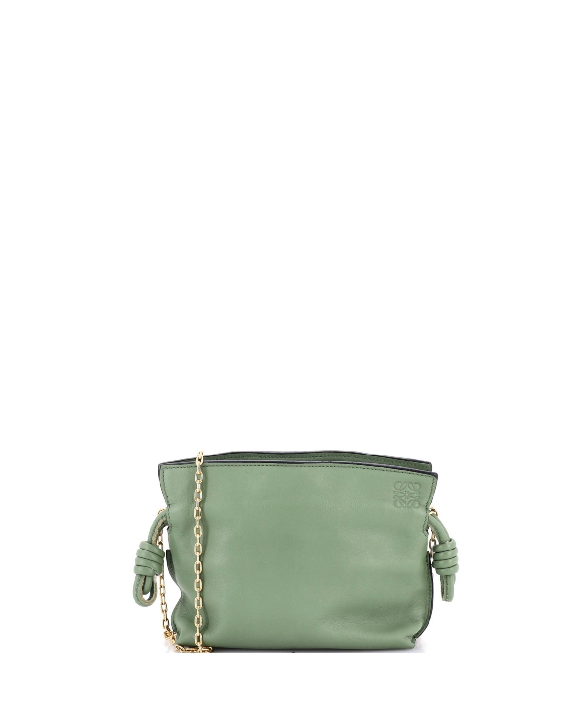 Click here for Pre-Owned Loewe Nano Flamenco Knot Chain Clutch Le... prices