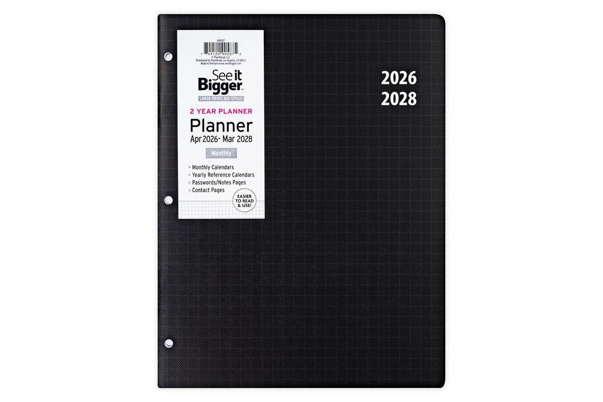 Click here for See It Bigger 2 Year Large Monthly Planner - Black prices