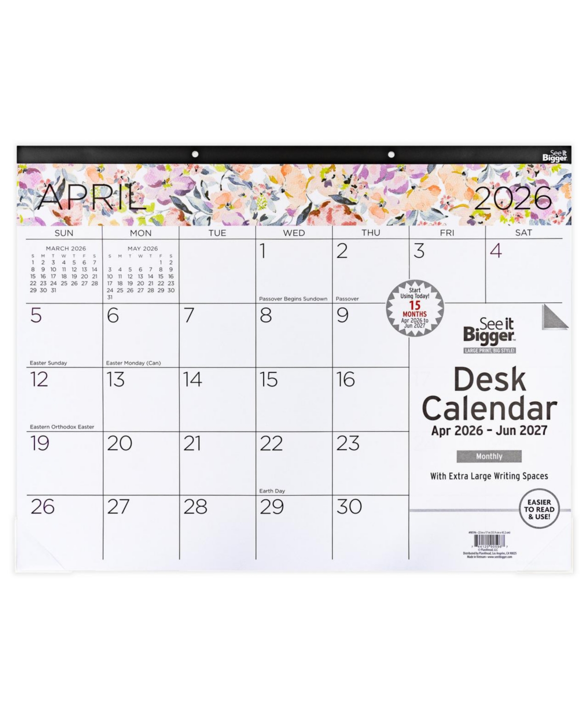 Click here for See It Bigger Desk Pad Calendar 17x22" - Whit... prices