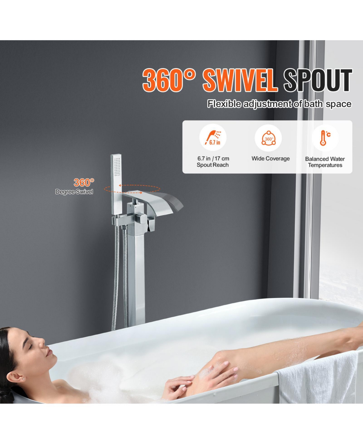 Click here for Busdays Floor Mount Freestanding Bathtub Faucet -... prices