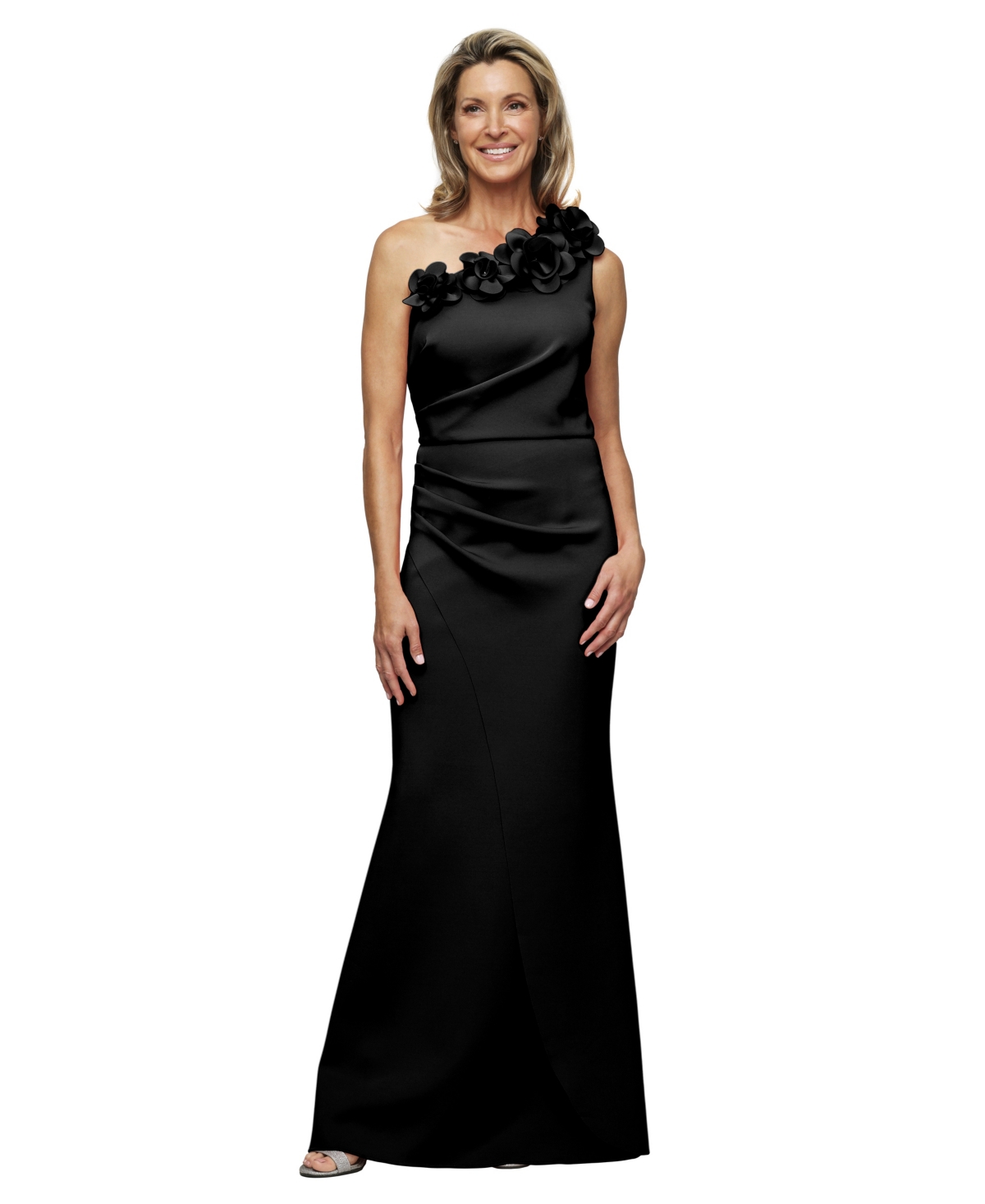 Click here for Alex Evenings Womens One-Shoulder Crepe Ball Gown... prices