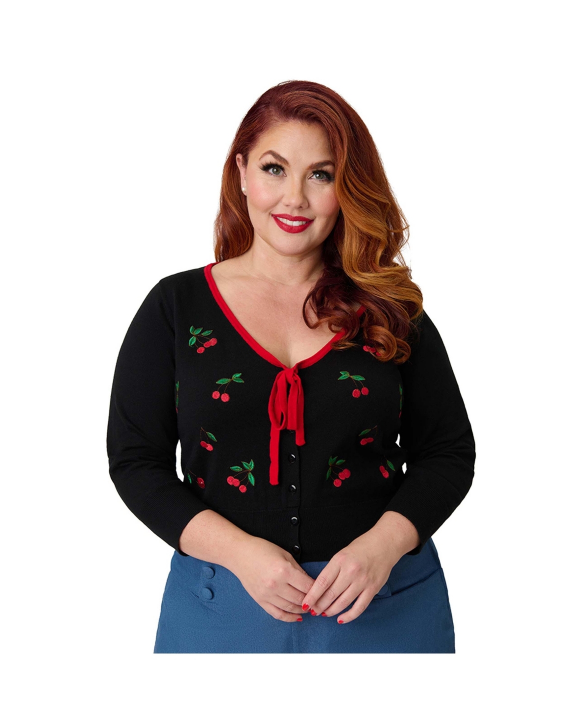 Click here for Unique Vintage Womens Crop Knit Cardigan - Black w... prices