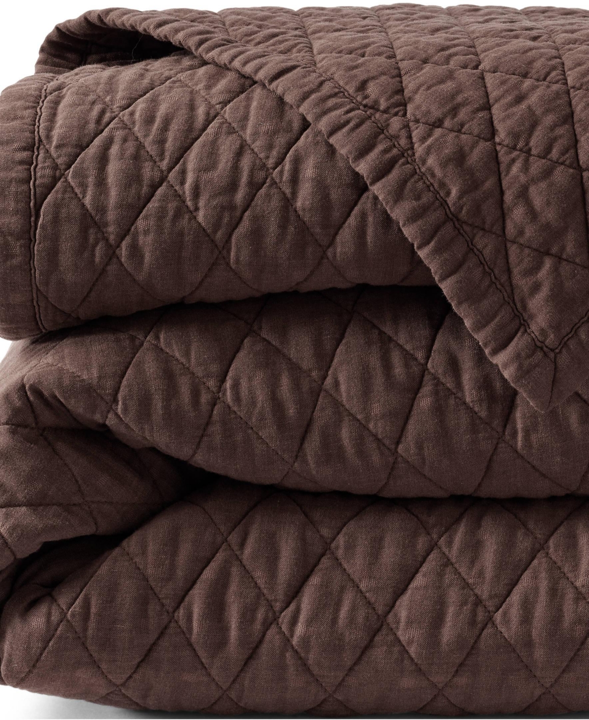 Click here for Lands End Solid Diamond Double Voile Quilt - Dark... prices