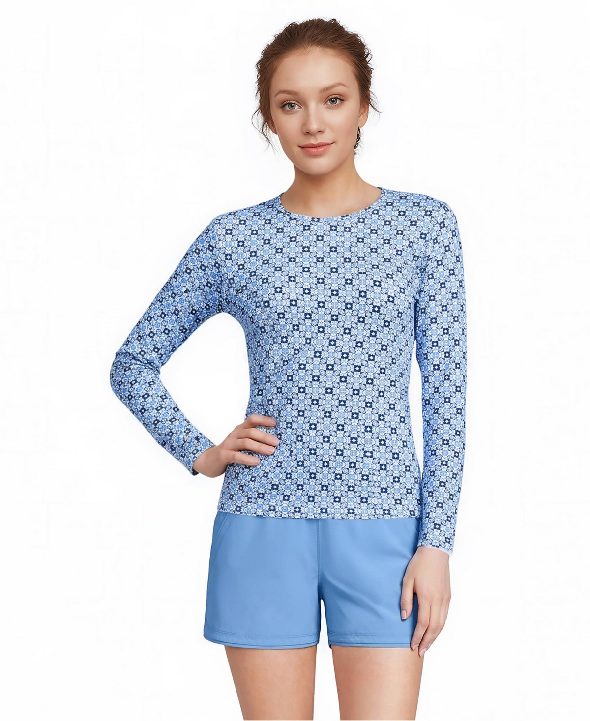 Click here for Lands End Womens SunShade Upf 50 Long Sleeve Relax... prices
