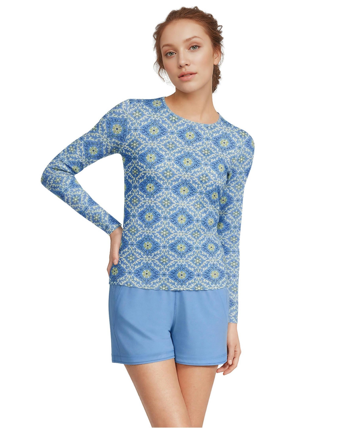 Click here for Lands End Womens SunShade Upf 50 Long Sleeve Rash... prices