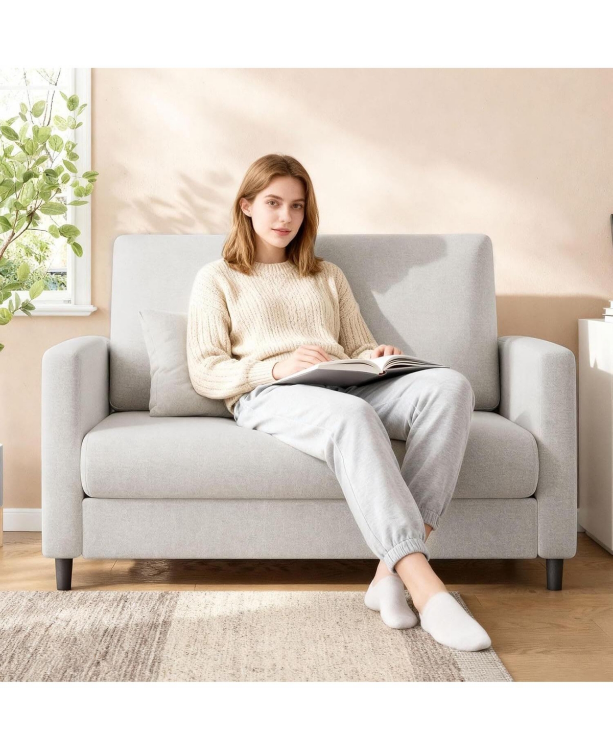 Click here for gaomon 51.9" Sofa Accent Chair  Chenille Love... prices