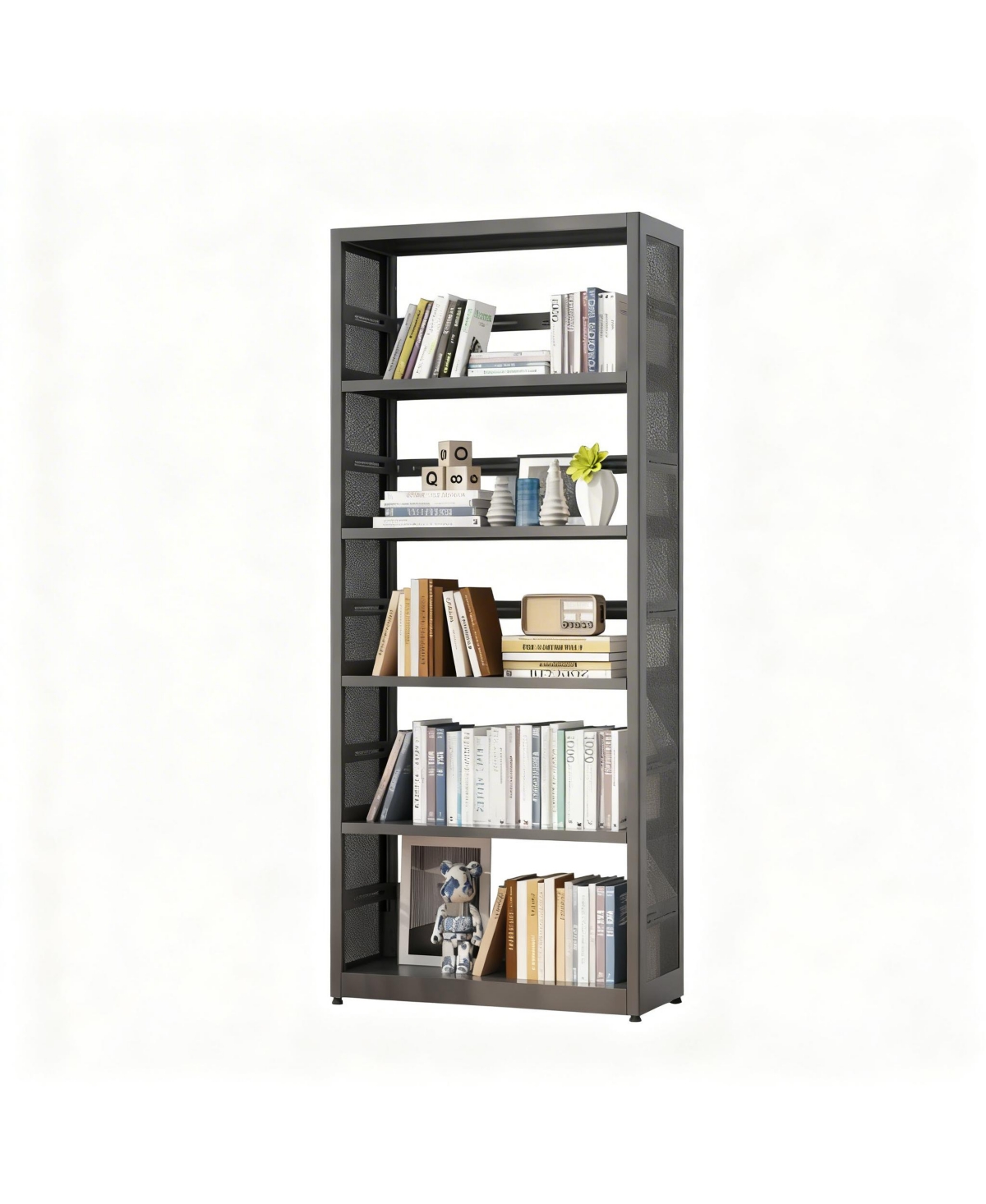 Click here for Yigii 5 Tier Metal Bookcase Adjustable Shelves Sto... prices