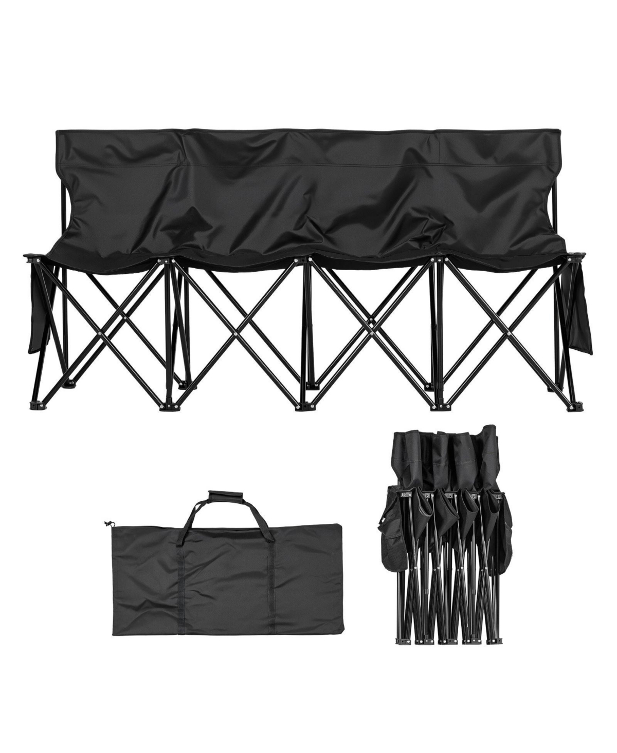 Click here for Mecale 4-Seat Portable Folding Sports Bench with B... prices