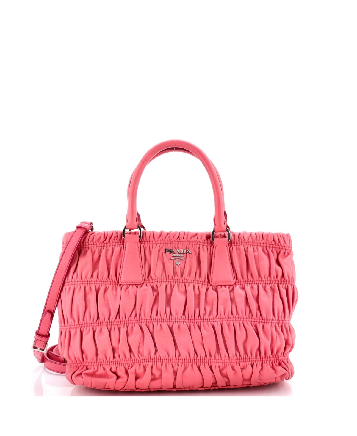 Click here for Pre-Owned Prada Small Gaufre Convertible Tote Napp... prices