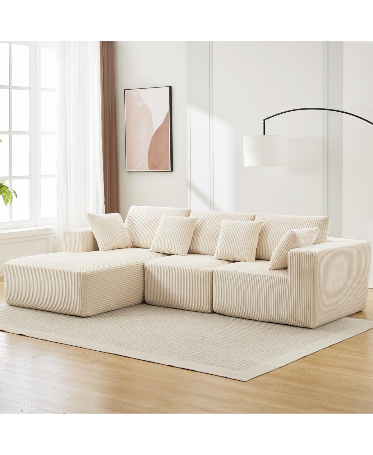 Click here for gaomon 108" L-Shaped Modular Sectional Sofa... prices