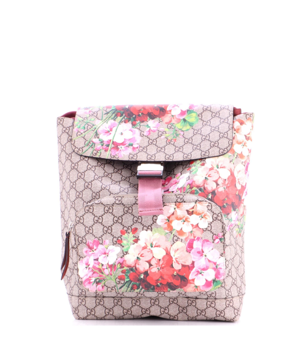 Click here for Pre-Owned Gucci Small Buckle Backpack Blooms Print... prices