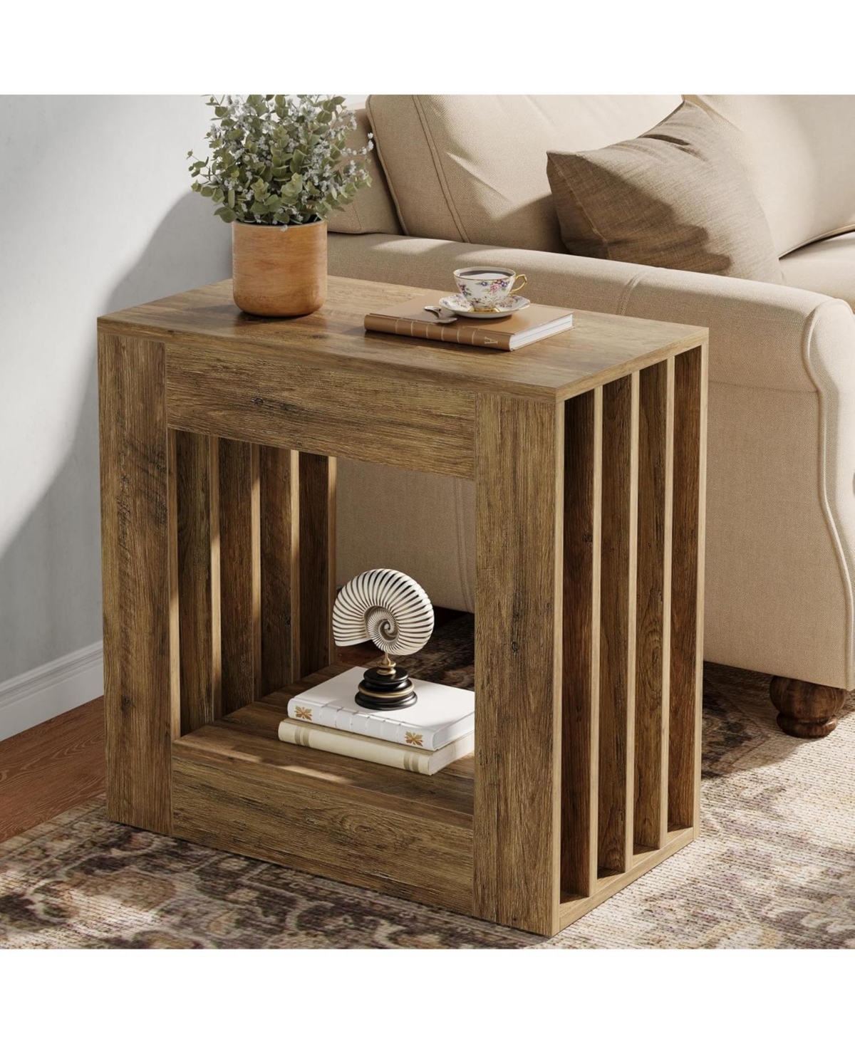 Click here for Tribesigns End Table  Farmhouse Narrow Side Table... prices