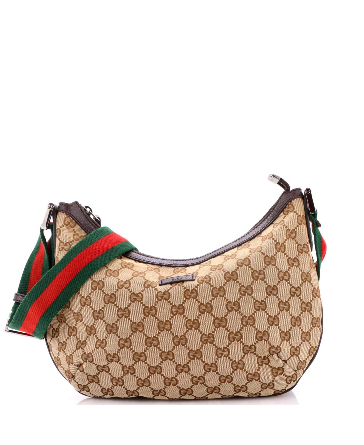 Click here for Pre-Owned Gucci Medium Half Moon Crossbody Gg Canv... prices