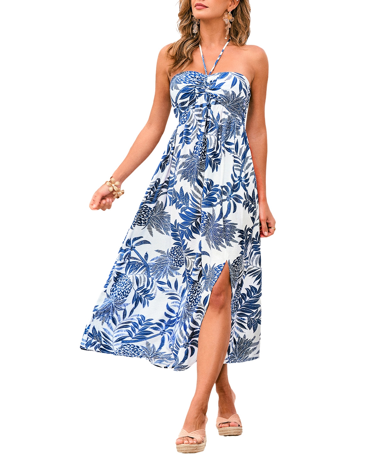 Click here for Cupshe Womens La Jolla Cove Tropical Midi Beach Dr... prices