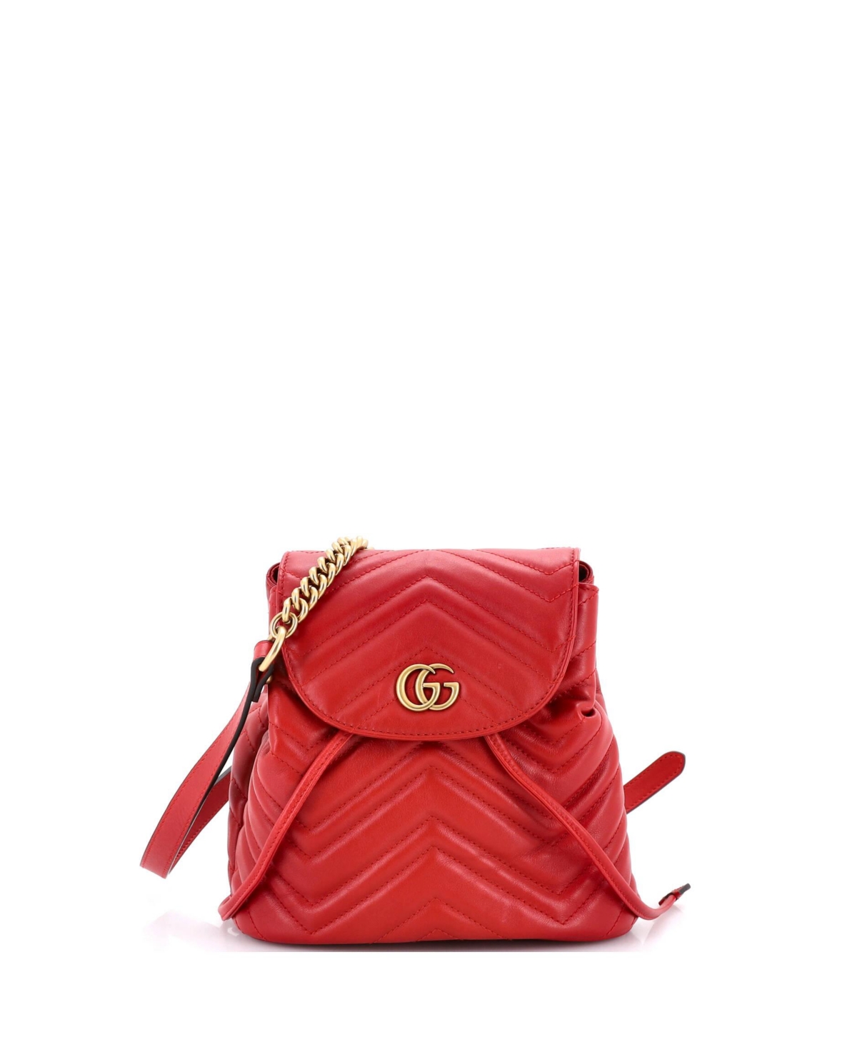 Click here for Pre-Owned Gucci Mini Gg Marmont Drawstring Backpac... prices