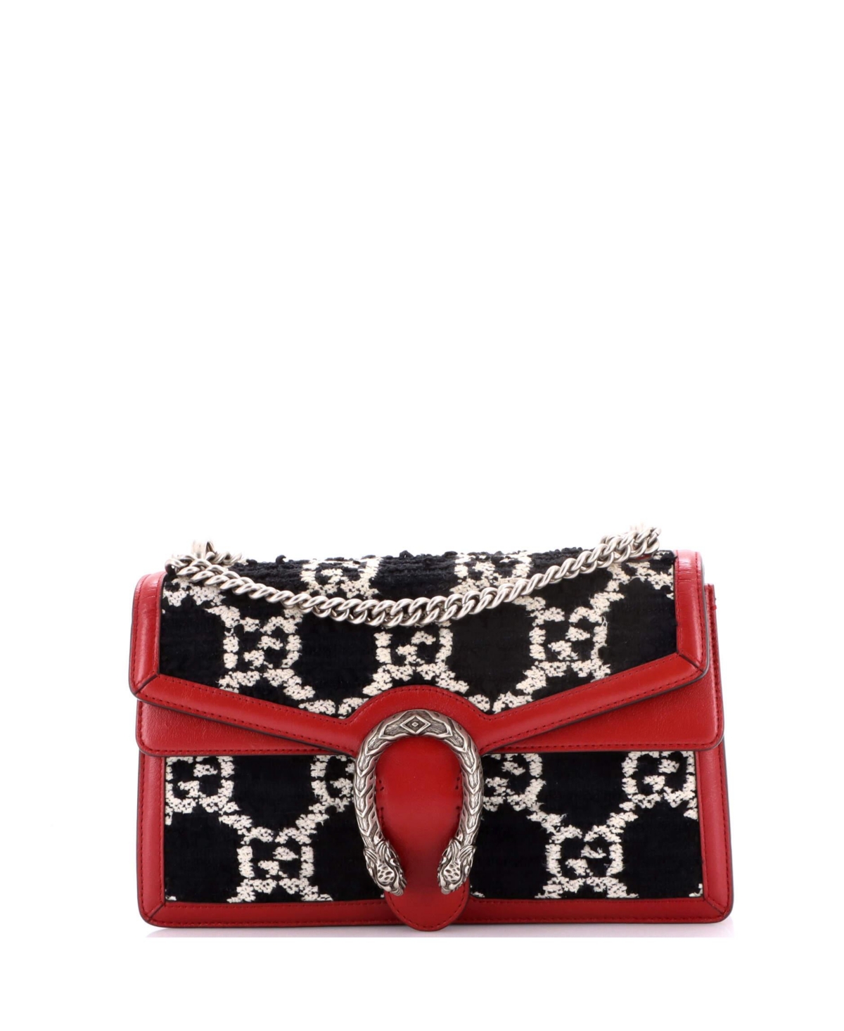 Click here for Pre-Owned Gucci Small Dionysus Bag Gg Tweed - Red prices
