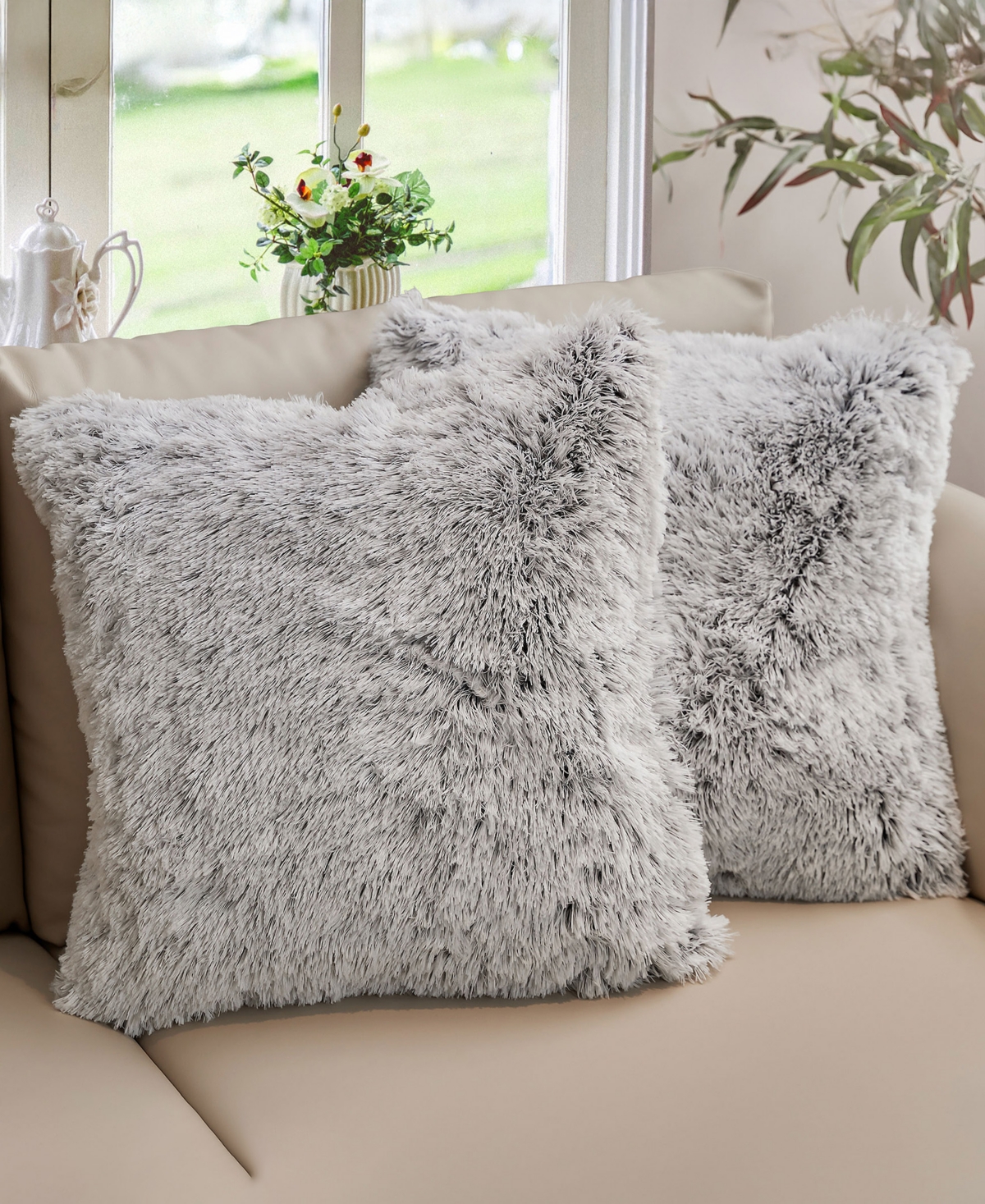 Click here for Cheer Collection Textured Fluffy Decorative Pillow... prices