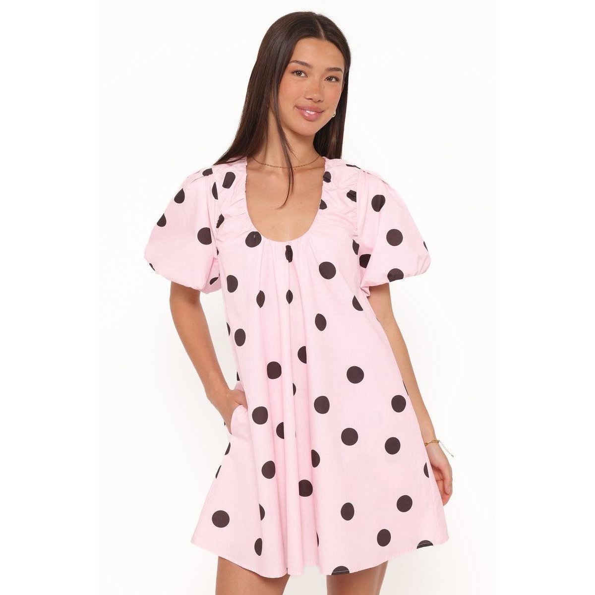Click here for Petal and Pup Womens Bertine Mini Dress - Pink pol... prices